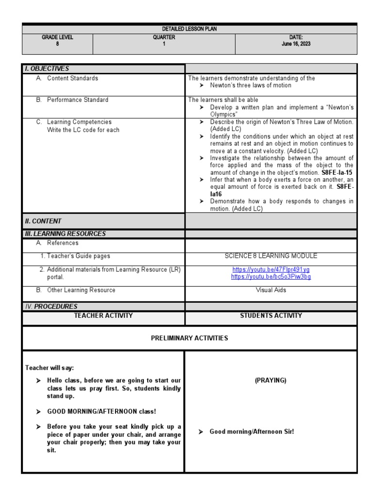 NEWTON'S THREE LAW OF MOTION | PDF | Force | Newton's Laws Of Motion