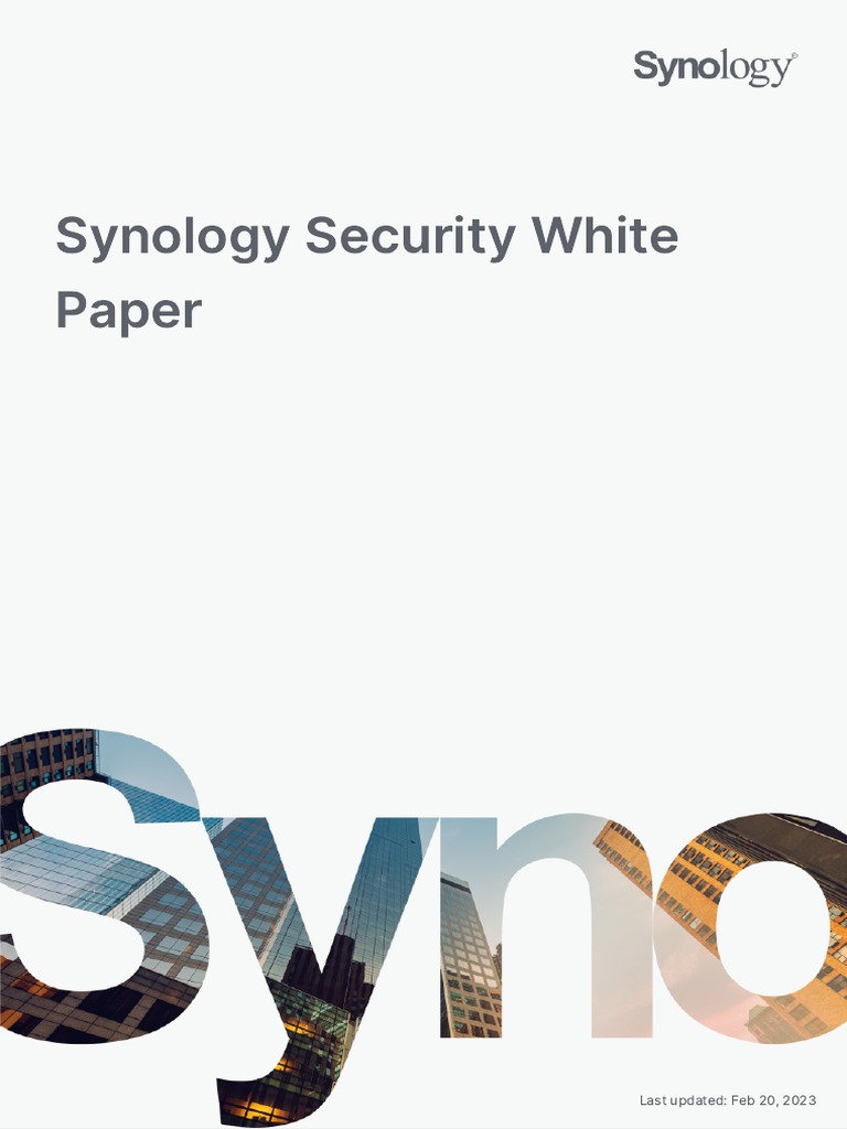 Synology Security White Paper Enu | PDF | Vulnerability (Computing ...