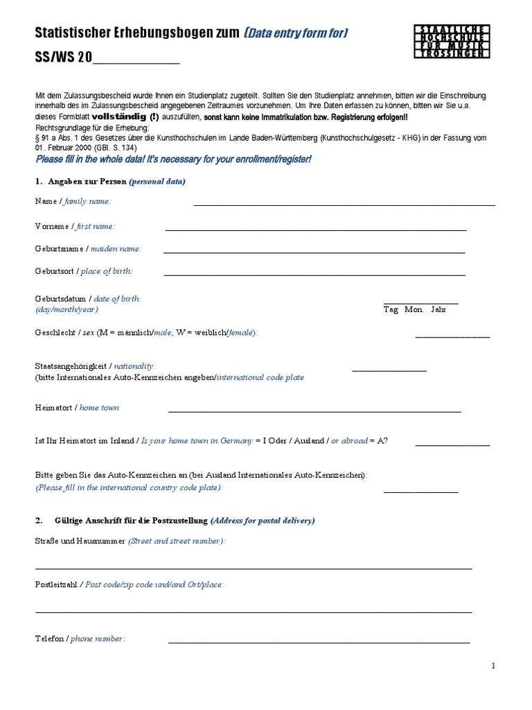 Erhebungsbogen | PDF