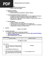 A Detailed Lesson Plan in Science | PDF | Newton's Laws Of Motion ...