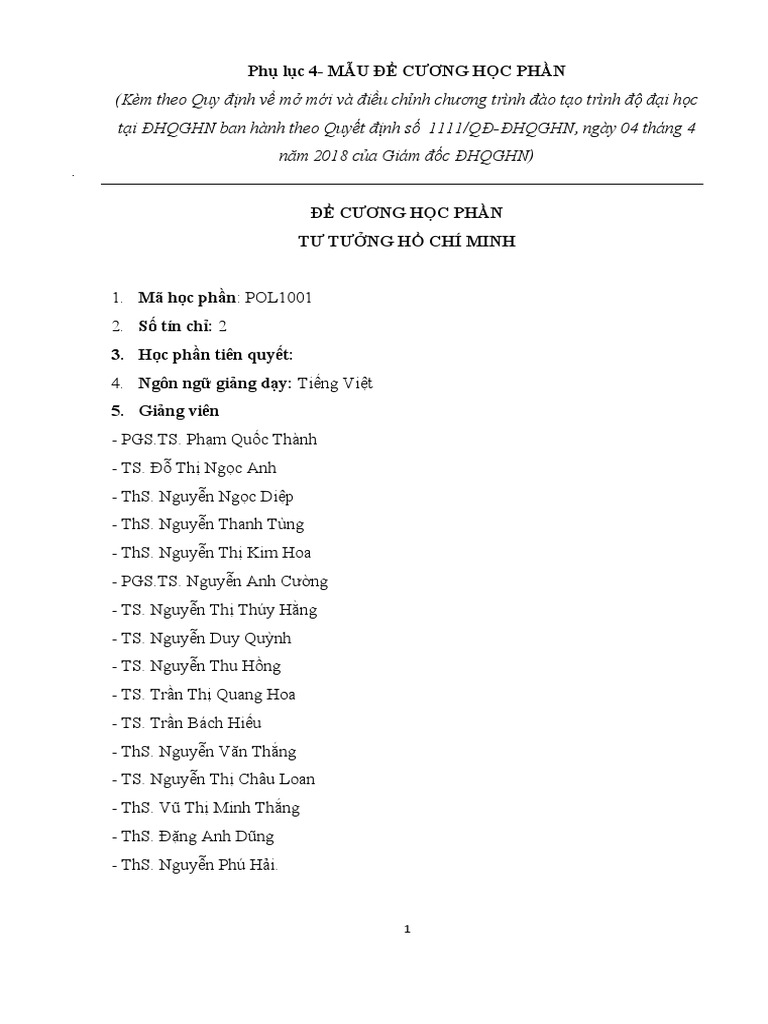 De Cuong TTHCM | PDF