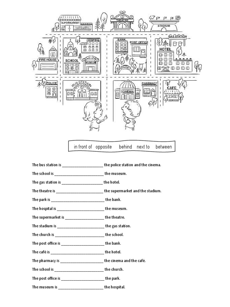 Prepositions of Place Worksheet | PDF | Social Science