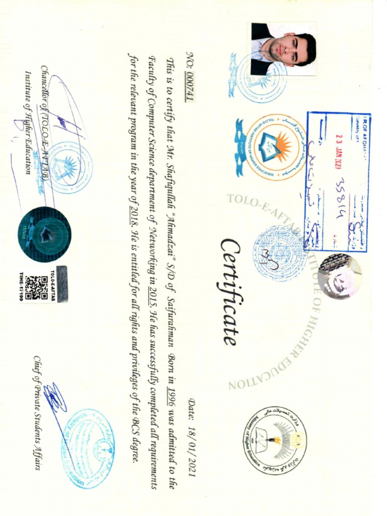 Uni Certificate | PDF