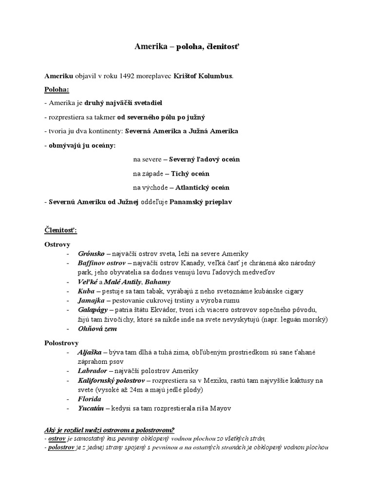 Poloha A Členitosť | PDF