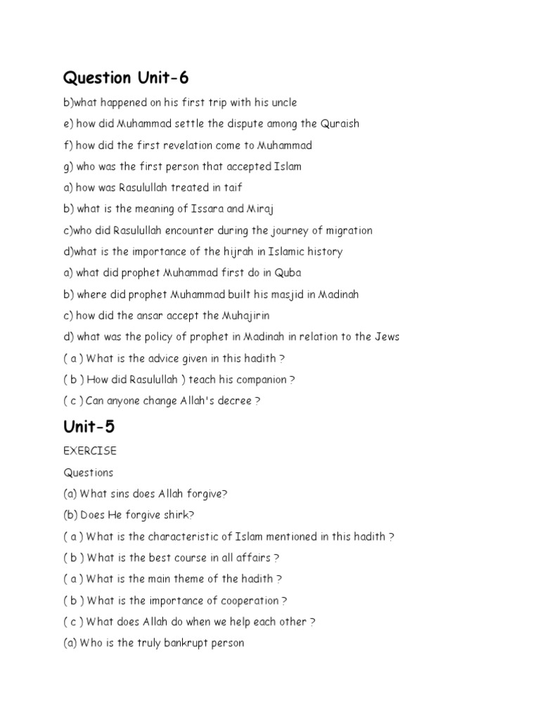 Key Questions on Prophet Muhammad's Life | PDF