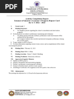 First Quarter Card Day Meeting Minutes | PDF | Teachers