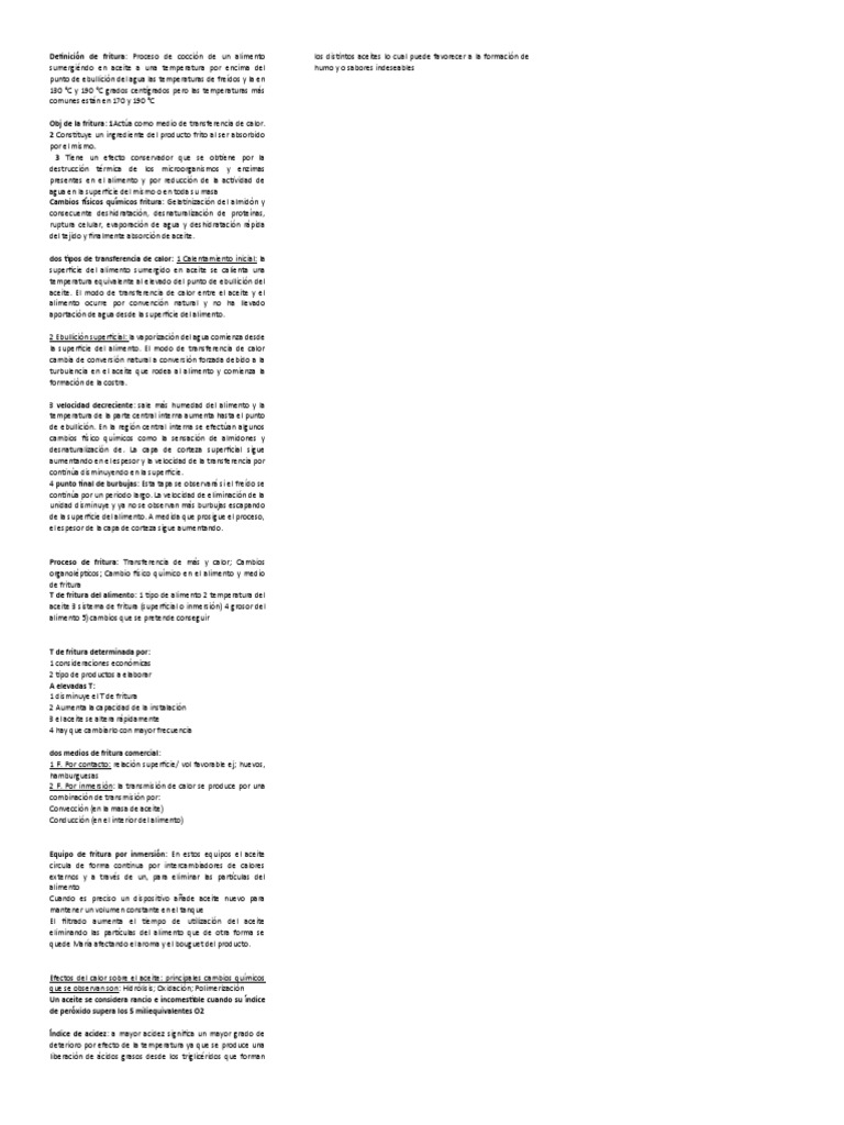 Concepto y Proceso de Fritura | PDF | Calor | Fritura