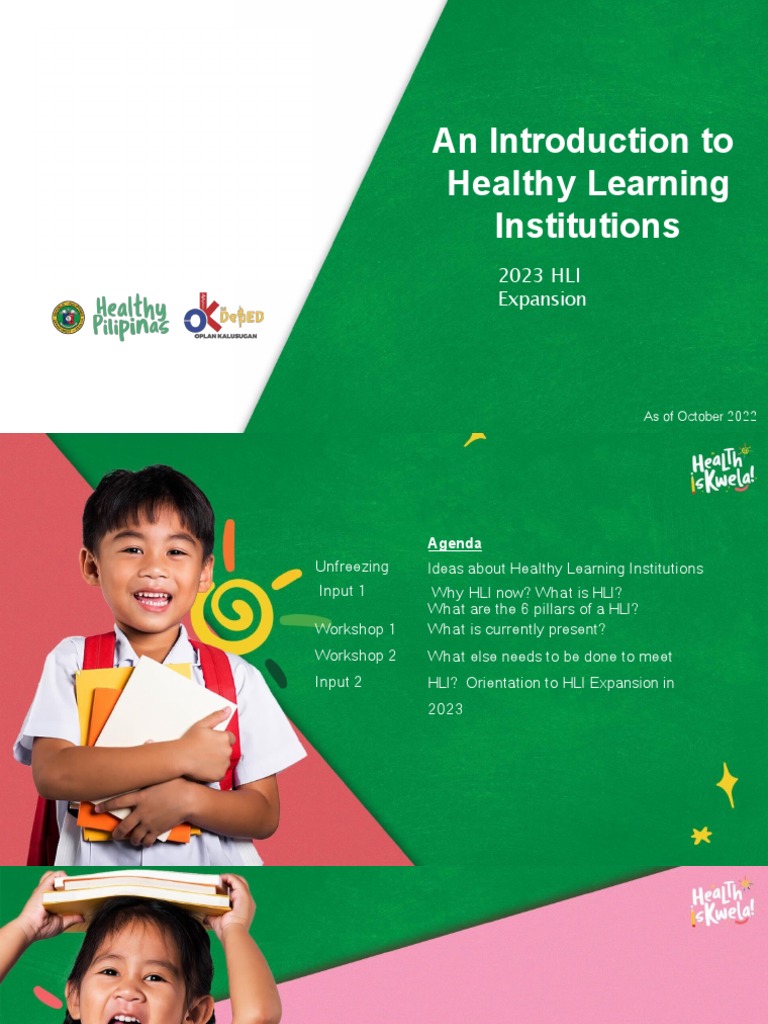 (DOH HPB) Orientation To Healthy Learning Institutions and The 2023 HLI ... (DOH HPB) Orientation To Healthy Learning Institutions and The 2023 HLI ...