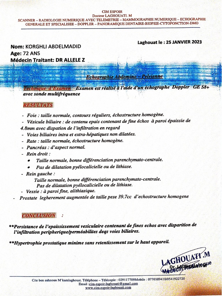 Échographie Abdominale | PDF