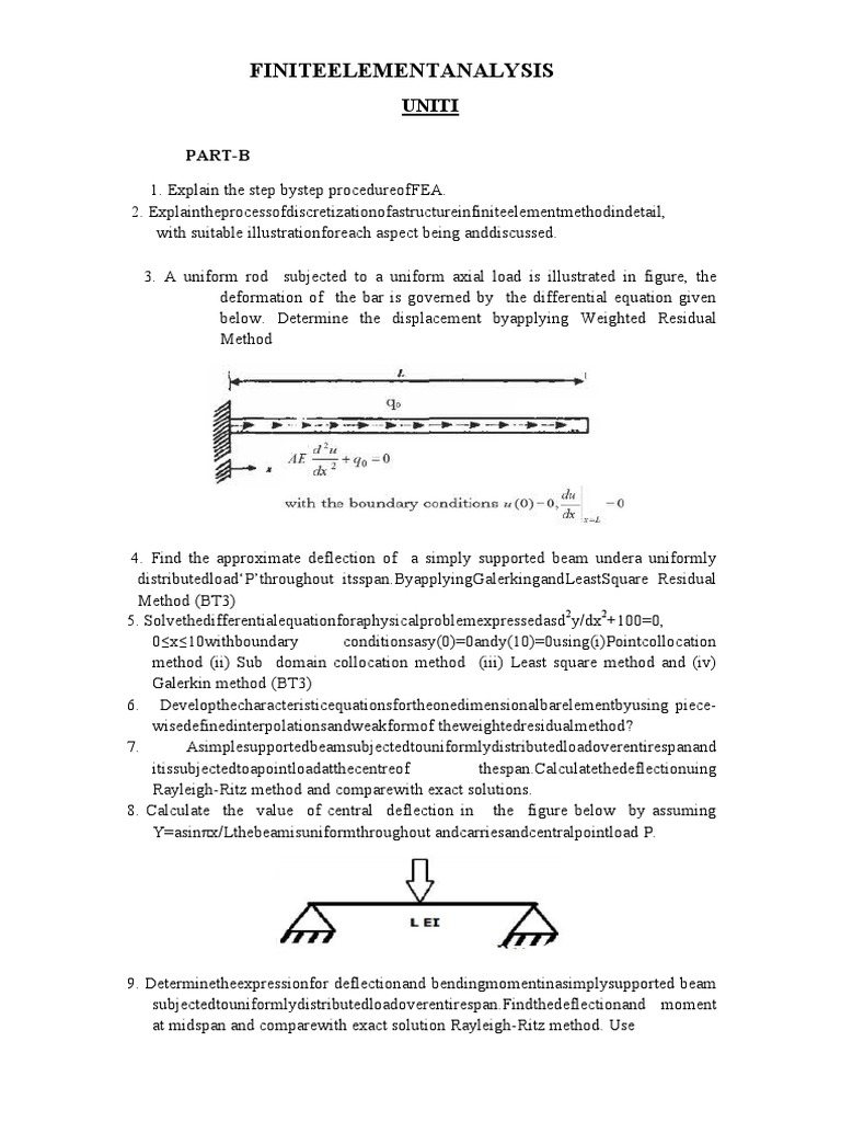 Fea Part B | PDF | Linear Elasticity | Deformation (Engineering) Fea Part B | PDF | Linear Elasticity | Deformation (Engineering)