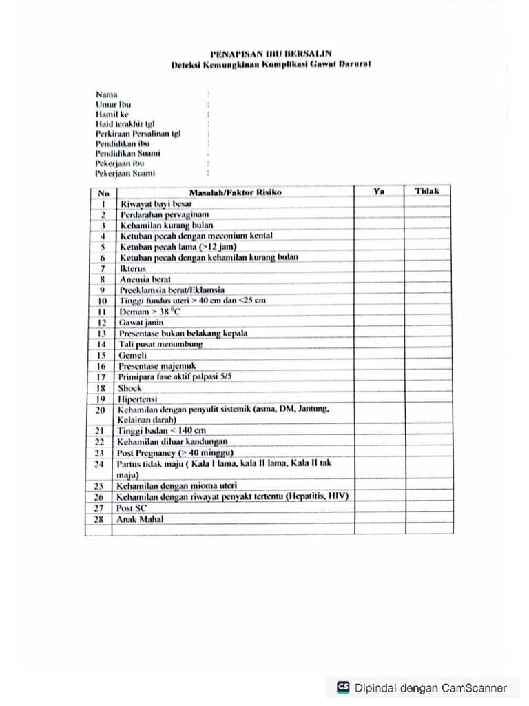 Penapisan Ibu Bersalin Update | PDF