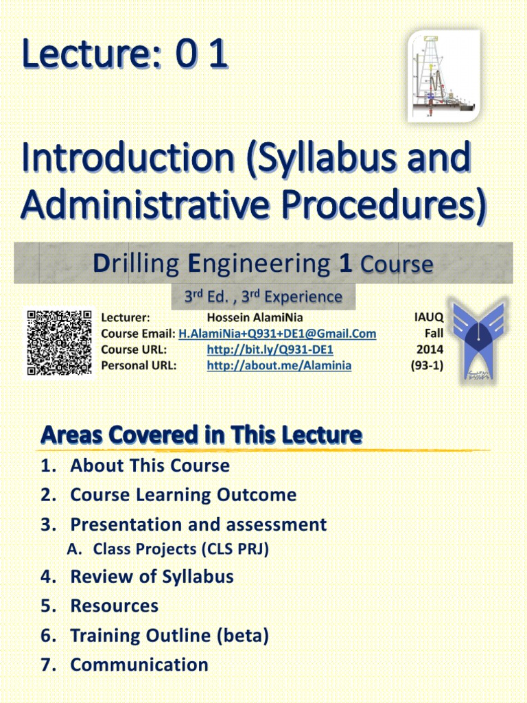 Drilling Engineering 1 Course (3rd Ed.) PDF Slides | PDF | Oil Well ...
