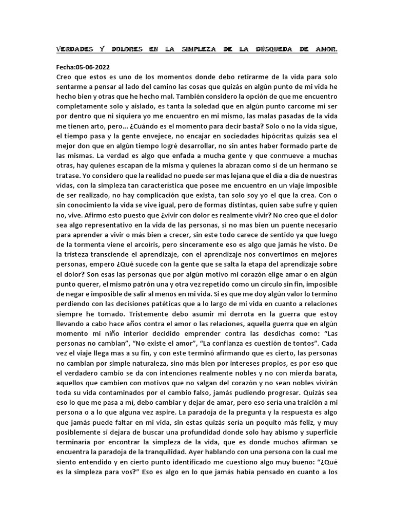 Reflexiones sobre el Amor y la Soledad | PDF | Amor