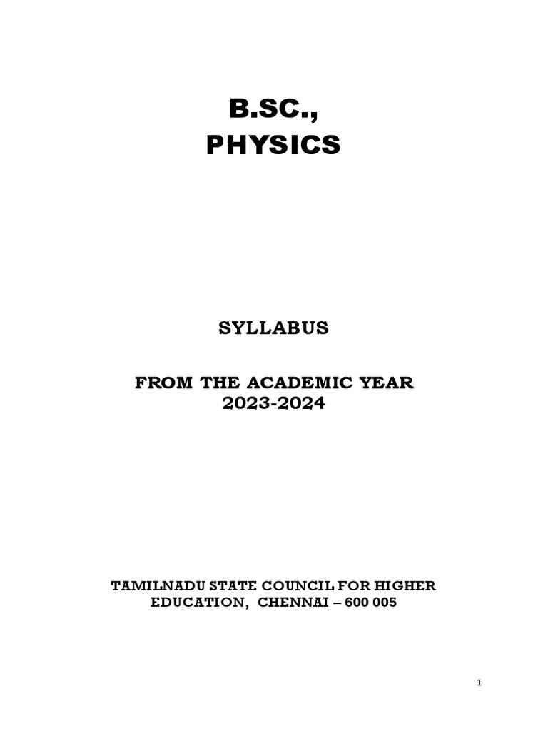 Syllabus 2023-2024pdf | PDF | Pitch (Music) | Physics
