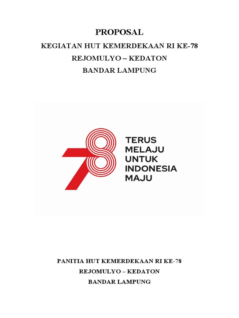 Proposal Hut Ke 78 | PDF