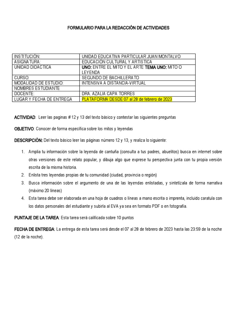 Planificación Tarea Eca 2do | PDF | Ciencias sociales | Ficción general
