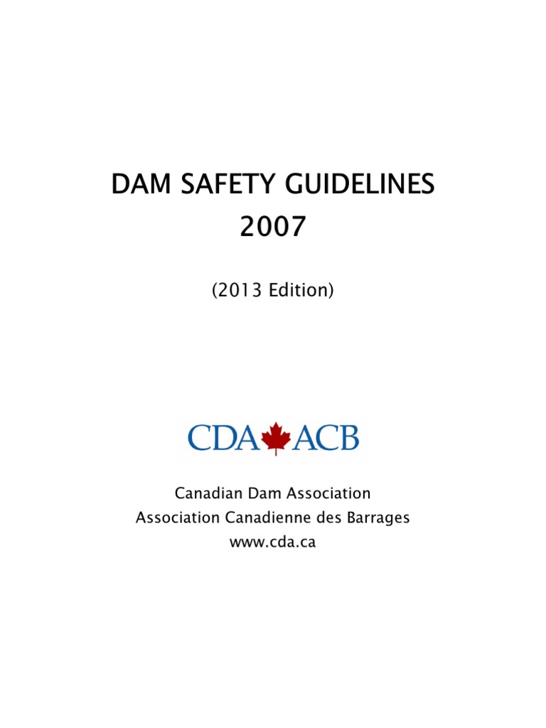 CDA Dam Safety Guidelines TOC-Preface | PDF | Dam | Safety