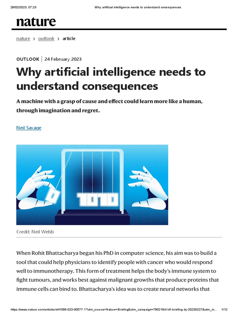 Why artificial intelligence needs to understand consequences | PDF ...