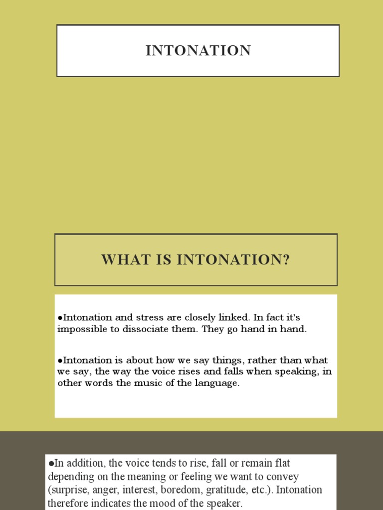 Intonation | PDF | Question | Linguistics