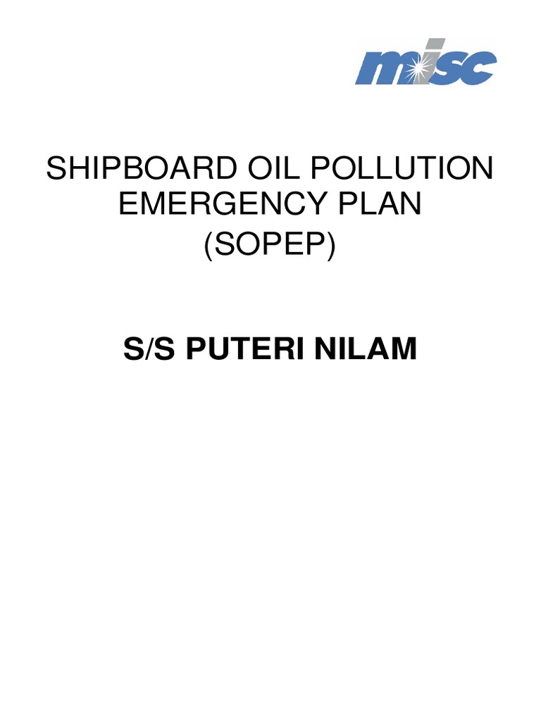 Sopep - Puteri Nilam - Imo 9030826 | PDF | Ships | Oil Spill