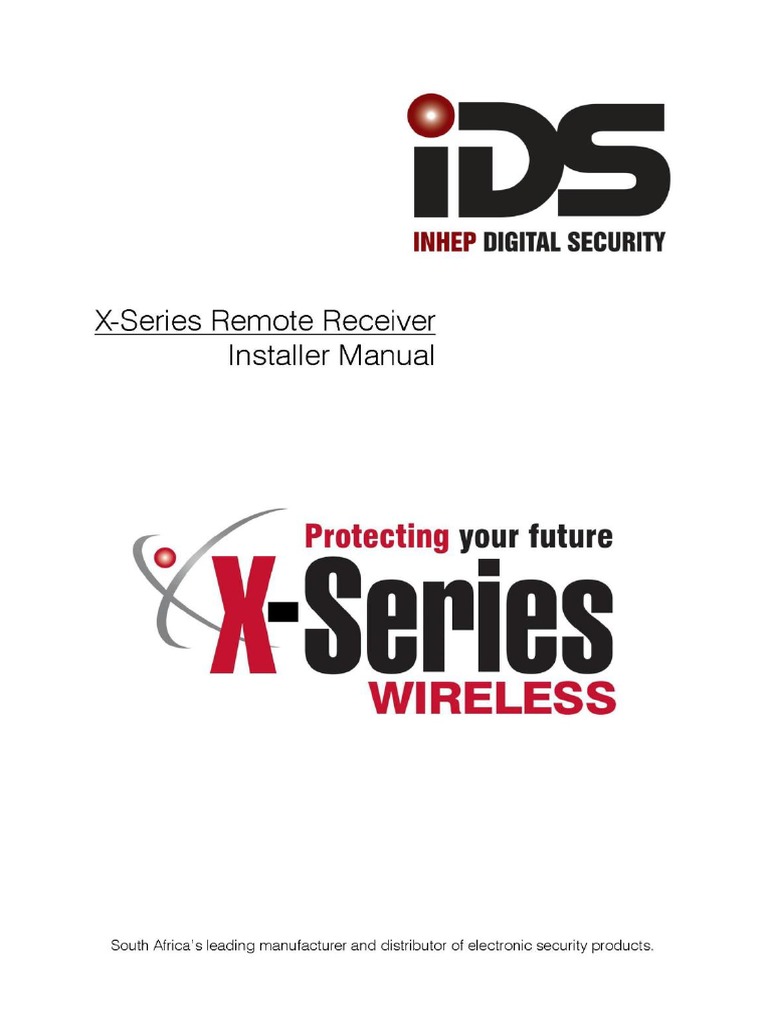 IDS X-Series Remote Receiver Installer Manual 700-408-02B | PDF ...
