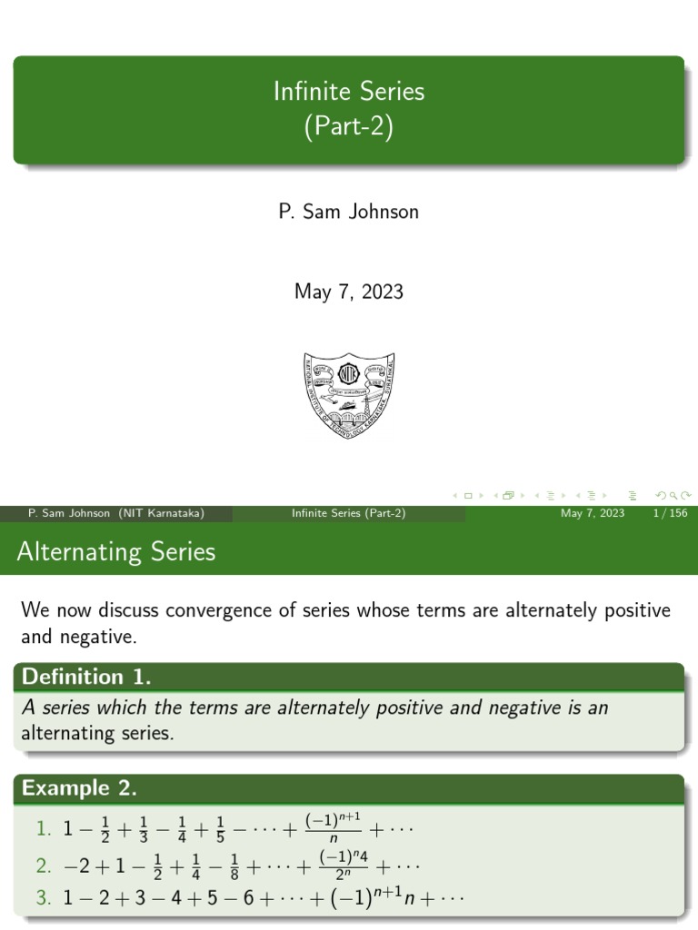 Infinite Series Part 2 | PDF | Series (Mathematics) | Power Series