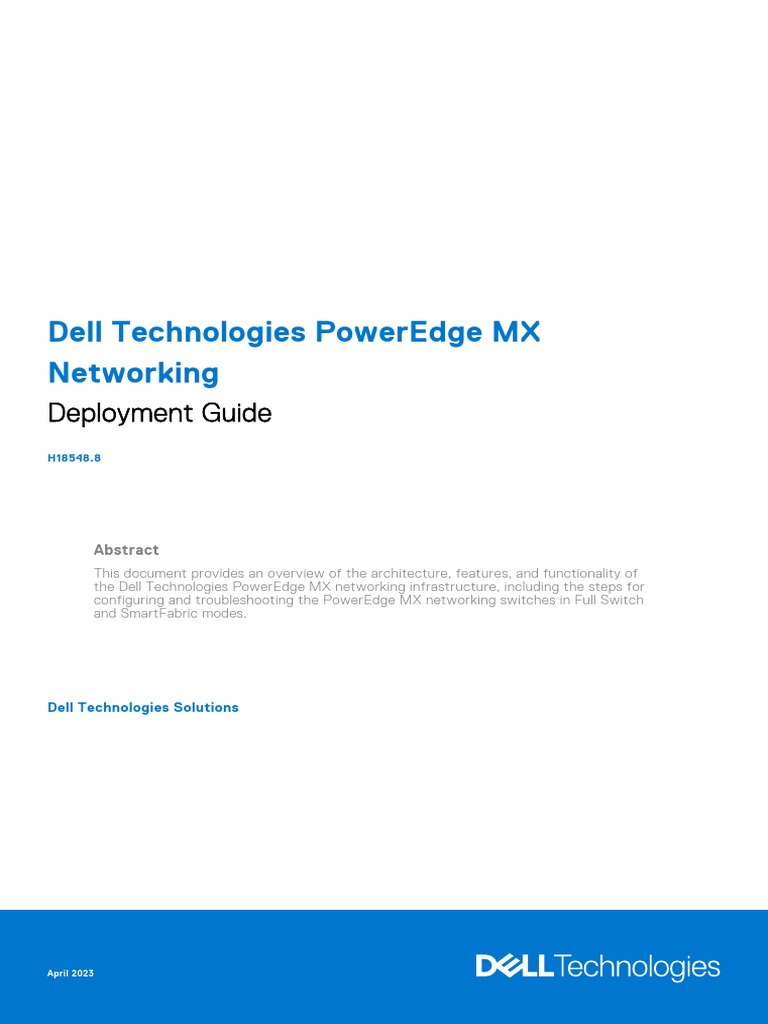H18548 8 Poweredge Mx Networking Dpg Pdf Network Switch Network