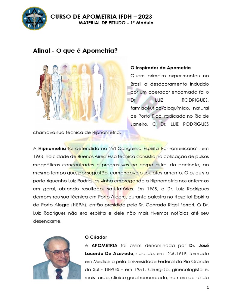 O Que É Apometria IFDH | PDF | Física | Matéria