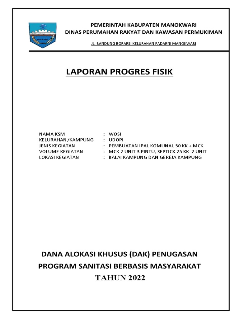 LAPORAN PROGRES KSM WOSI - Compressed | PDF