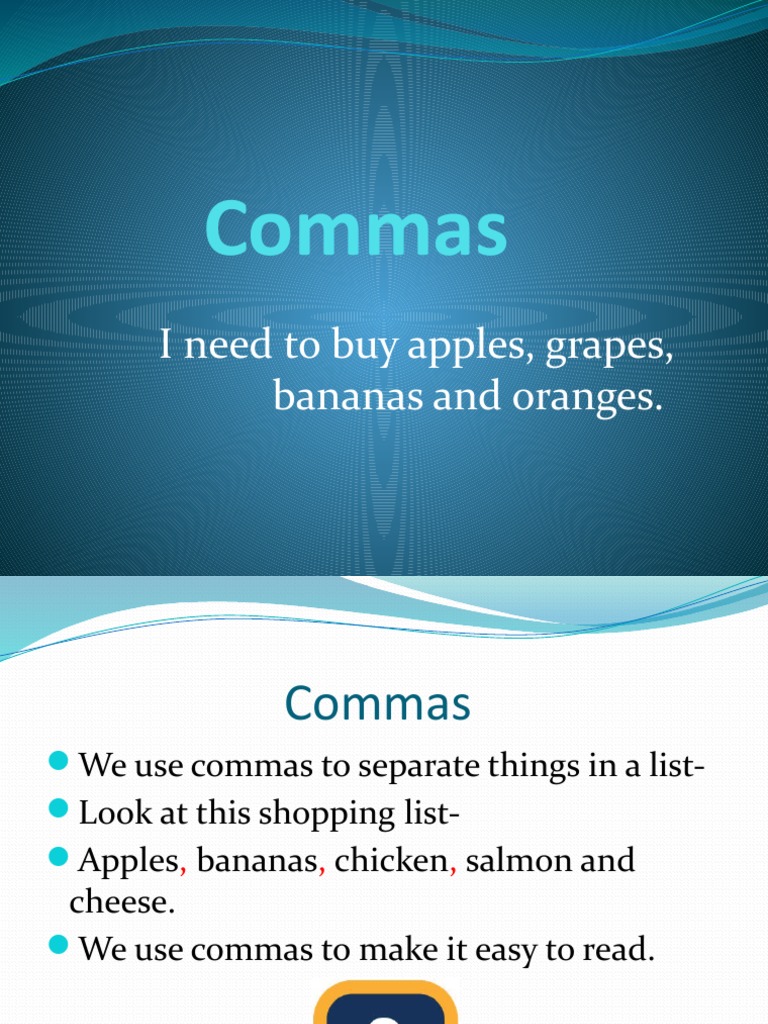 Commas Fun Activities Games 67891 | PDF