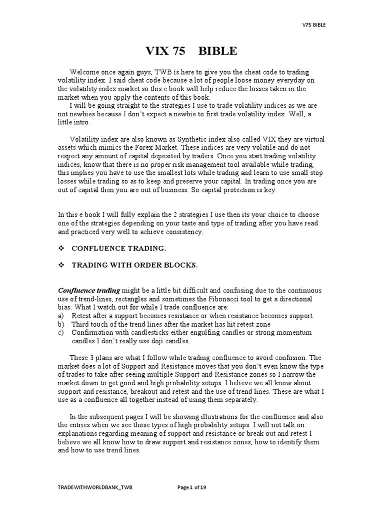 Vix 75 Bible | Download Free PDF | Vix | Market Trend