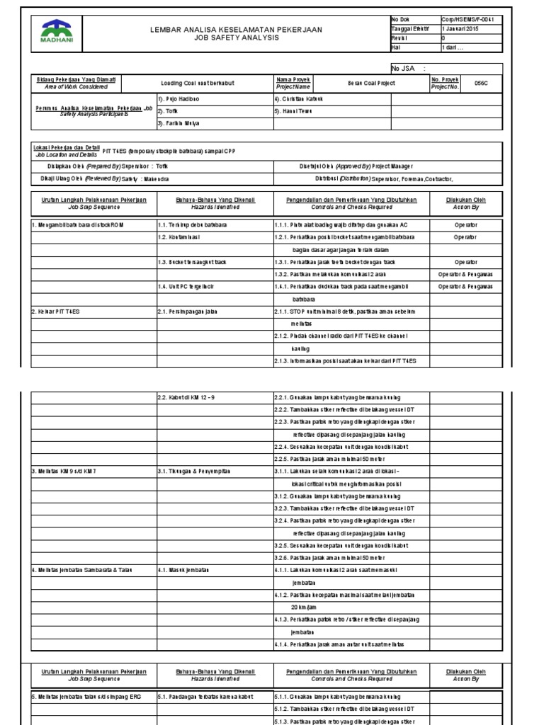 JSA Hauling Saat Berkabut | PDF