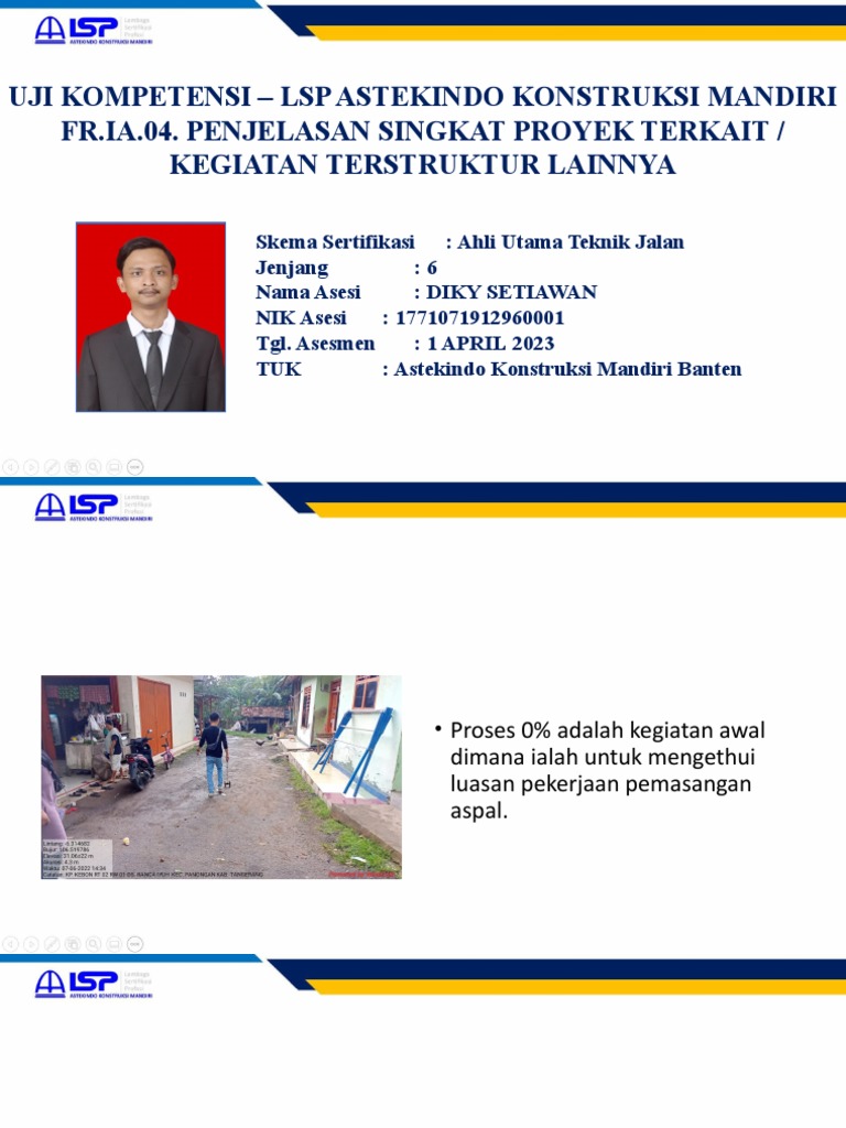 Uji Kompetensi Fence Stone Ahli Muda Teknik Jalan (Diky Setiawan) | PDF