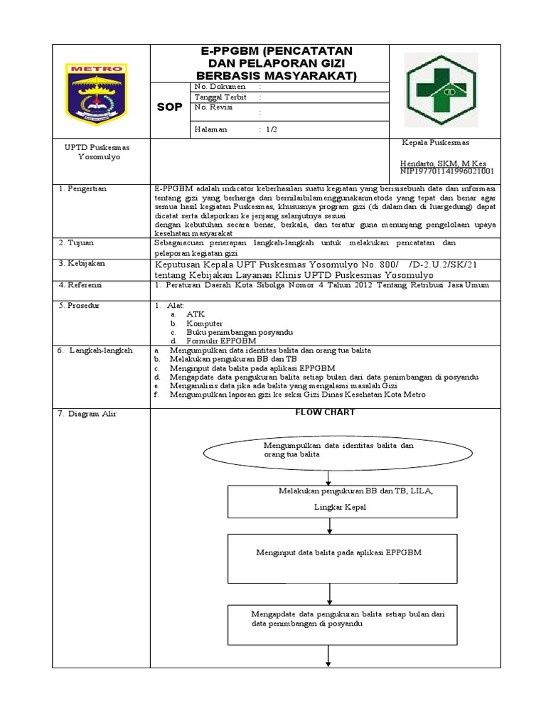 Sop Pencatatan Dan Pelaporan Eppgbm | PDF