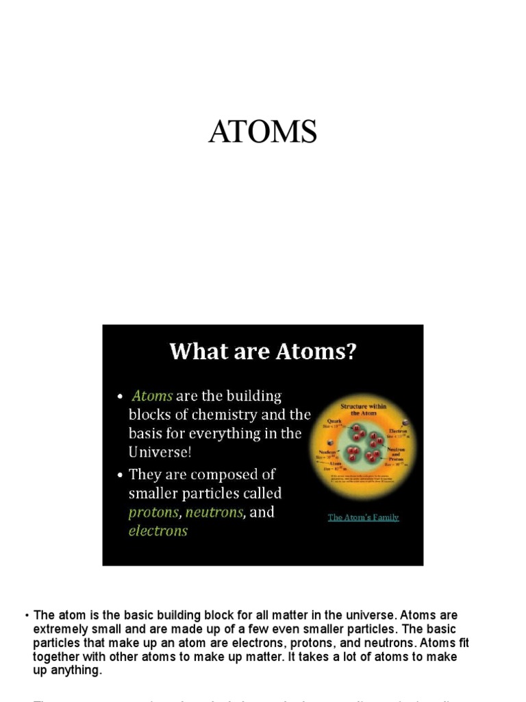 Atoms | PDF | Atoms | Neutron