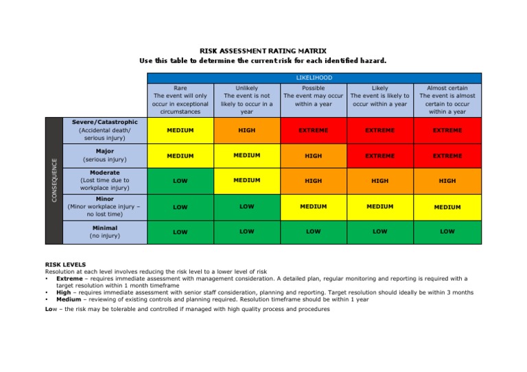 Assessment Rating Matrix | PDF | Risk | Injury