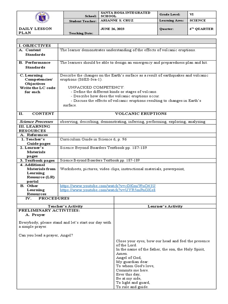 LP Ranking | PDF | Volcano | Types Of Volcanic Eruptions