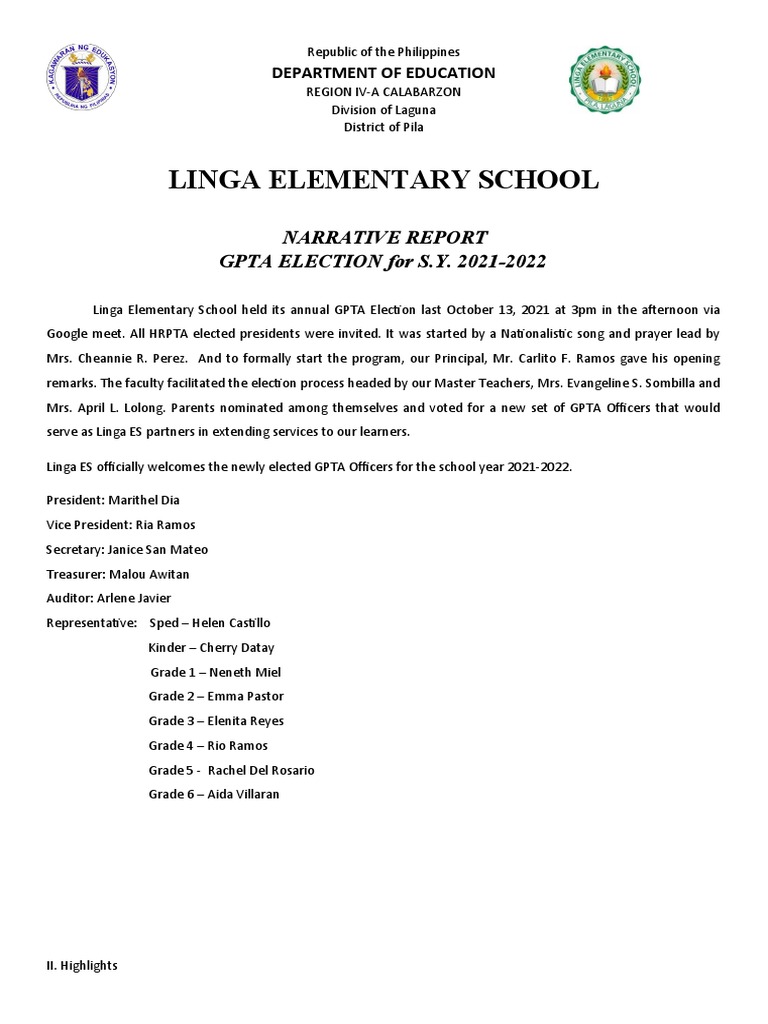 Gpta Election Narrative | PDF