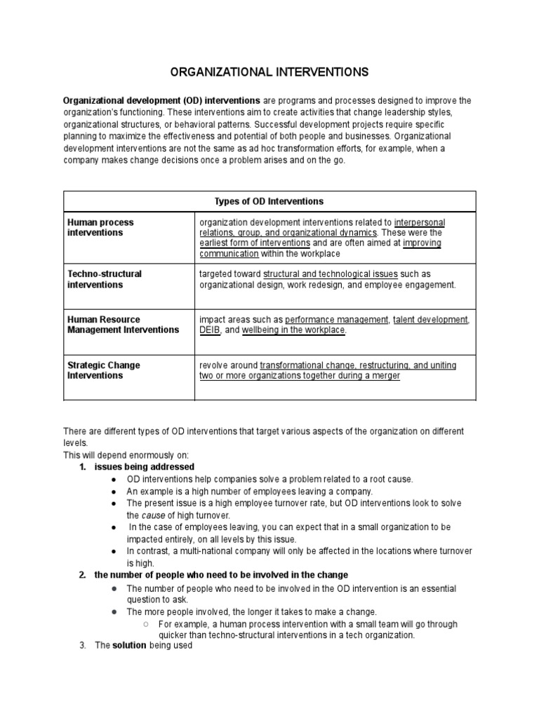 Organizational Development Strategies | PDF | Organization Development | Performance Management