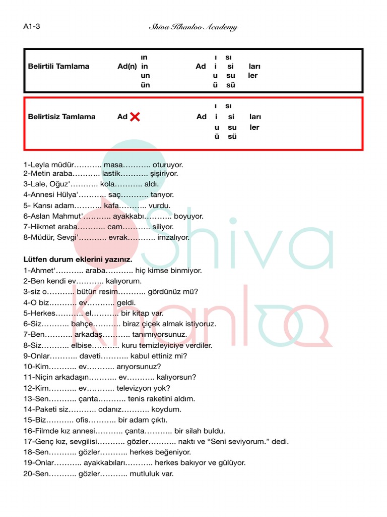 A1-3 (Tamlama) | PDF