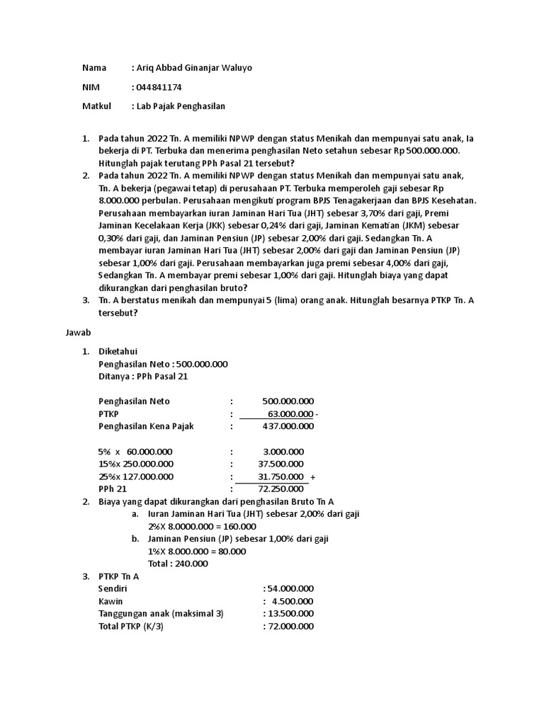 Tugas 2 Lab PPH I Fixed | PDF