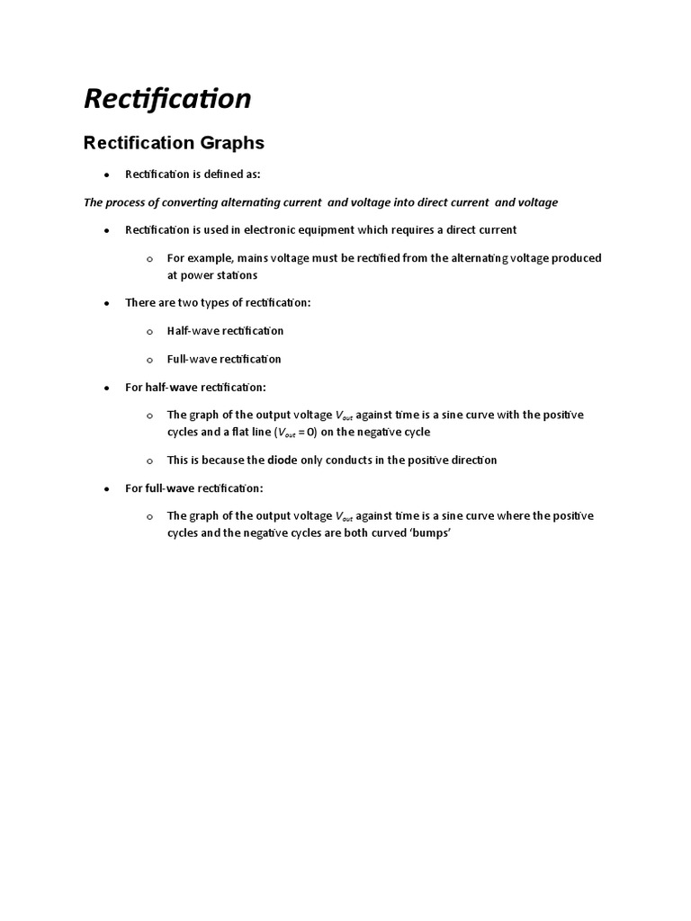 Rectification Pdf Rectifier Diode