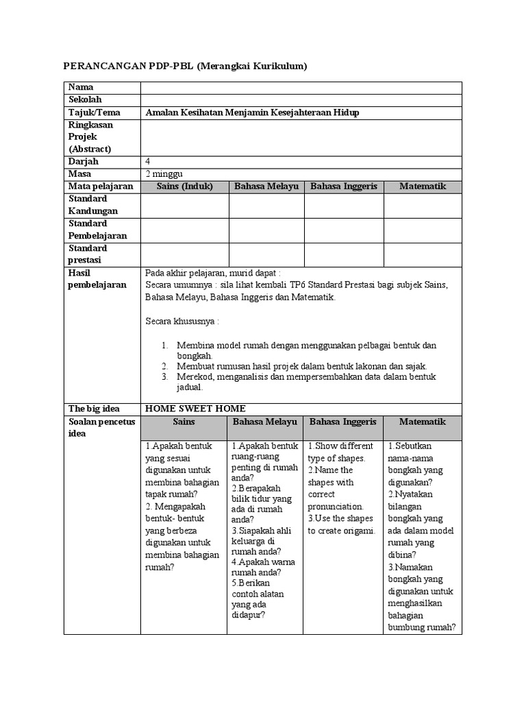 TAPAK PERANCANGAN PDP - KMR | PDF