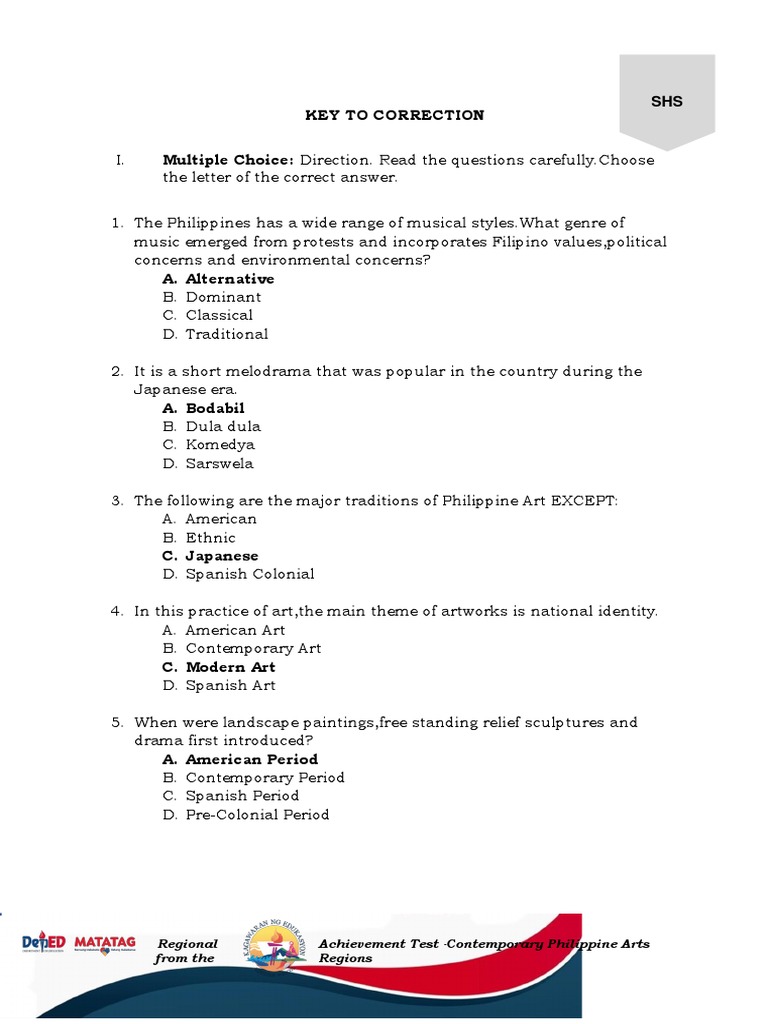 Key To Correction | PDF | The Arts