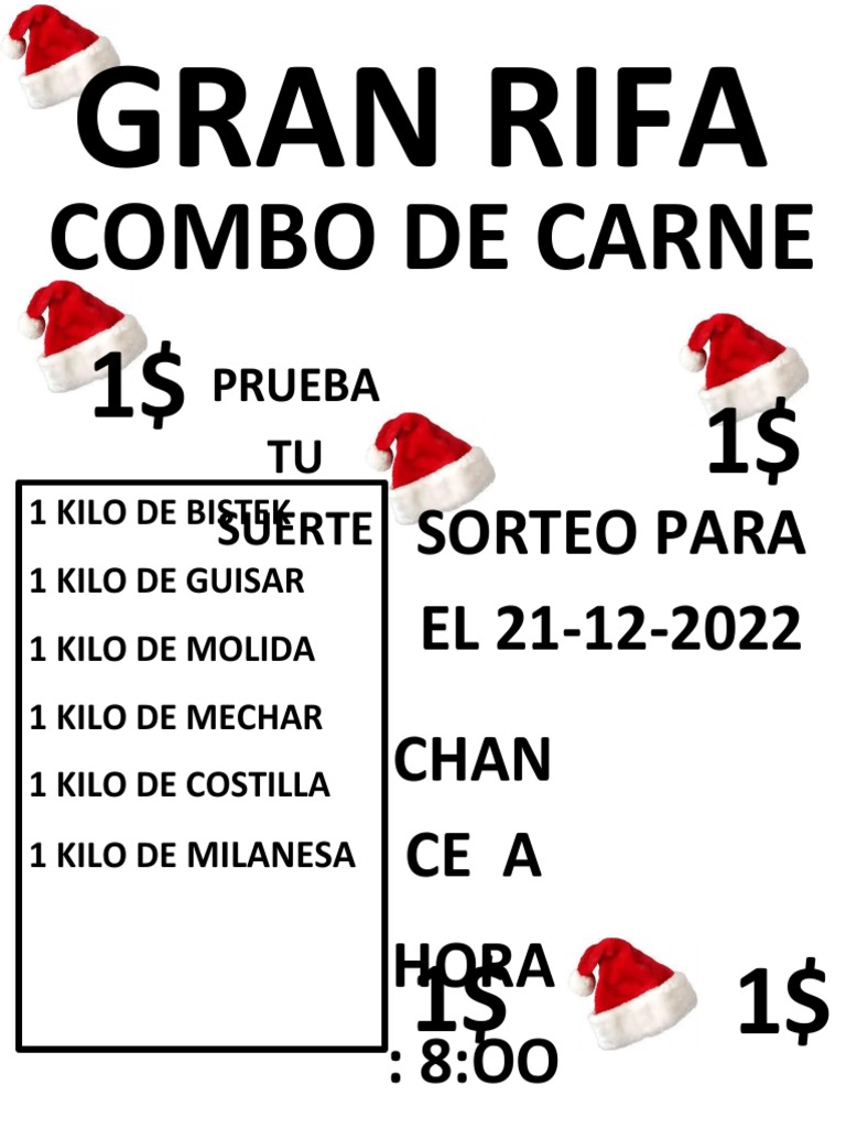 Diseño de Rifa | PDF | Cocina, comidas y vino