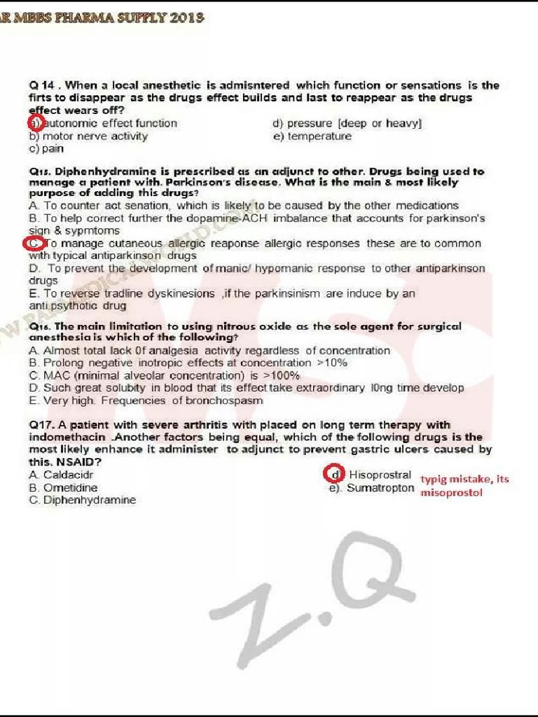 Pharma Solved Past MCQs Medical Globe | PDF