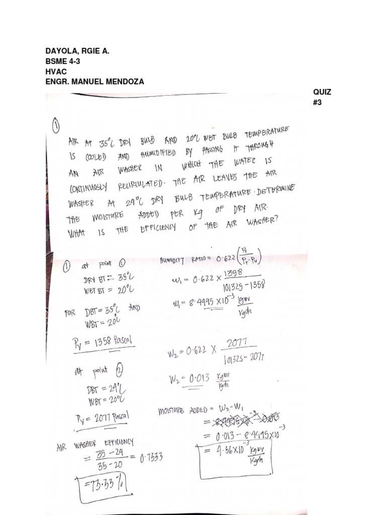 Dayola Hvac Quiz3 | PDF