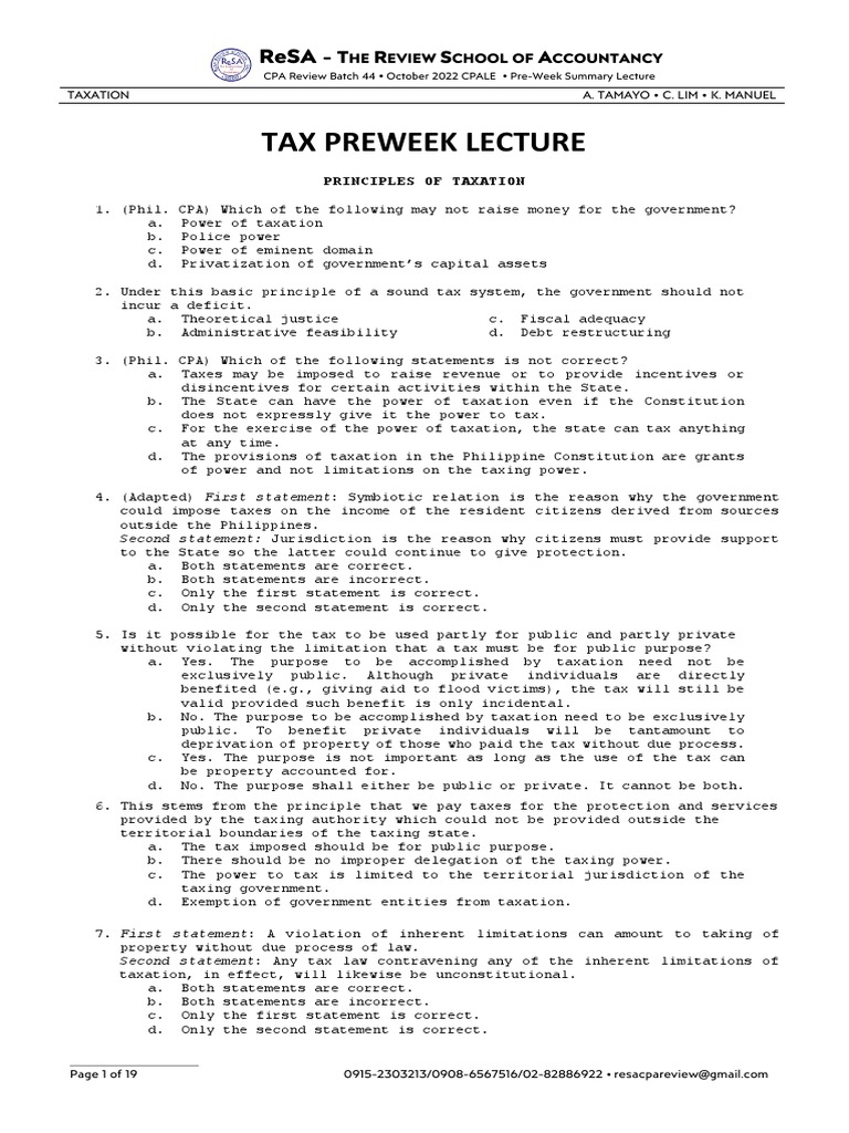 TAX Preweek (B44) | Download Free PDF | Value Added Tax | Taxes