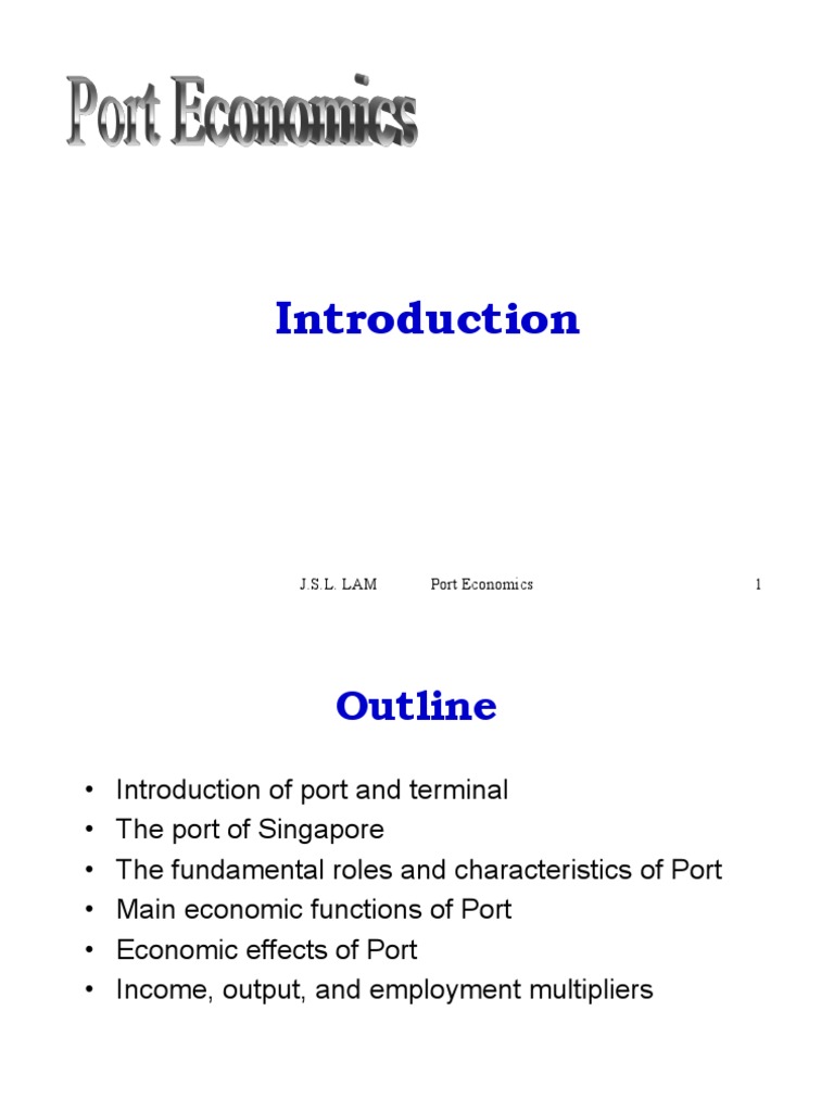 Port Economics Intro, Role and Function of Port | PDF | Fiscal ...