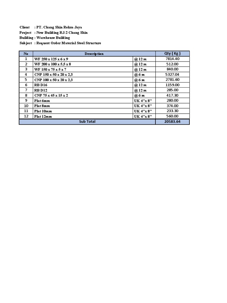 Steel Structure (Attachment No 4) | PDF | Components | Manufactured Goods